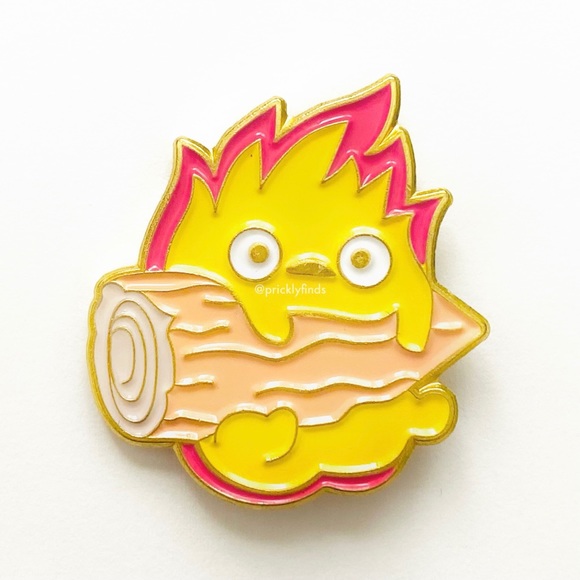 pricklyfinds | Jewelry | 84 Howls Moving Castle Calcifer Log Dangling ...